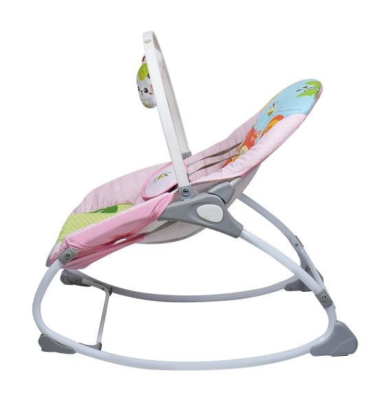 Quality Ergonomic Infant Bouncy Seat Pink New Born Rocking Chair ODM Design for sale