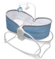Quality Newborn To 12 Months Electric Swing Bed Blue Red Self Rocking Cot for sale