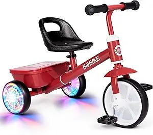 China Red Childrens Three Wheel Bike Private Label Push Along Tricycle for sale