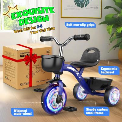 China ASTM F963 4 In 1 Push Trike OEM ODM Three Wheel Push Bike Blue Black for sale