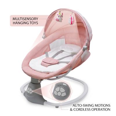 China Bluetooth Electric Infant Rocker 12 Lullaby Songs Music Playback Remote Control with Volume Adjustment for sale