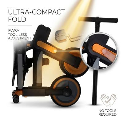 China Anti Tipping Four Wheel Balance Bike 45 Degree Steering with Magnetic Light Wheels Airless Tires for sale