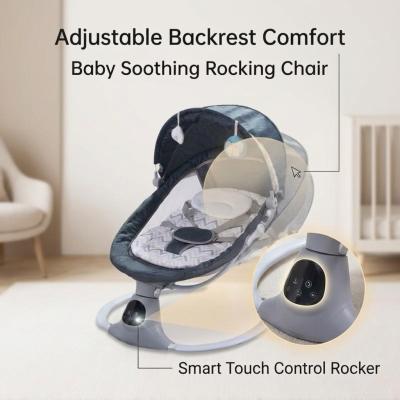 China Electric Smart Bouncer Rocking Chair 5-Speed Swing 3-Speed Timer Bluetooth Music Remote Blackout Tent Toys for sale