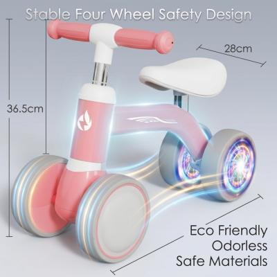 China Airless Tire Four Wheel Balance Bike Magnesium Alloy PP EVA with Magnetic Light Wheels 2-5 Years for sale