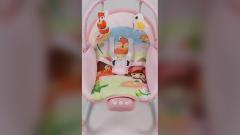 Musical Light Baby Vibrating Rocker Chair, 3-Point Harness, Foldable Frame, for Newborn & Infant