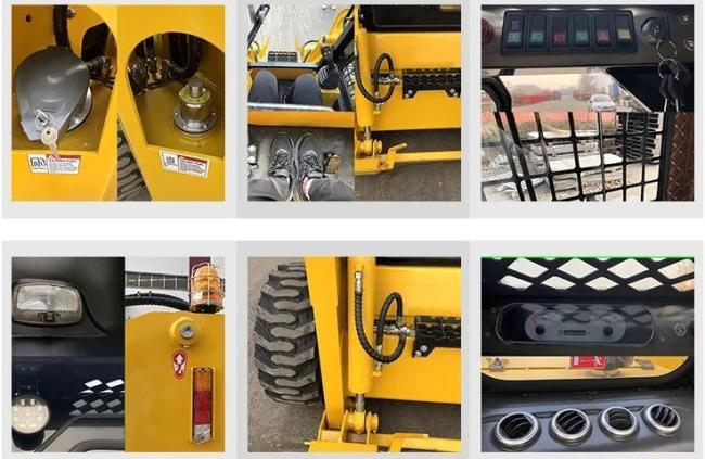 Earthmoving Machinery 500kg 700kg 850kg 1050kg Mini Minicargador Skid Steer Loaders Breaker