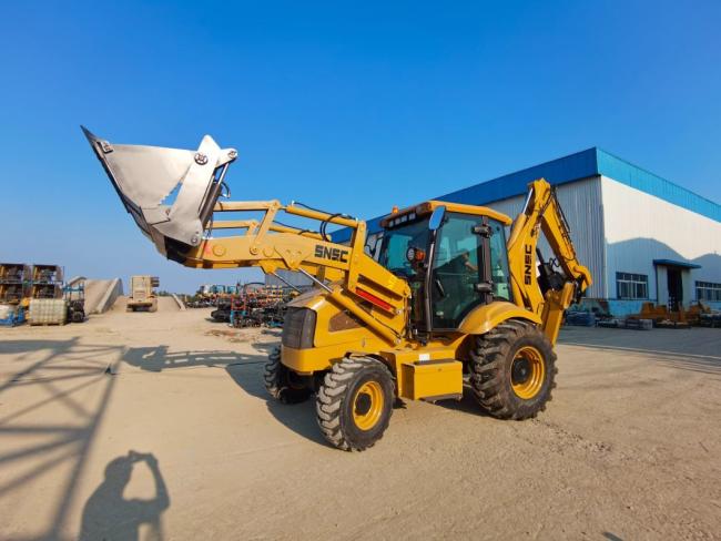 China Brand Snsc 388 Loader Max. Speed 24km/H 4X4 Backhoe Loader with Front End Loader for Sale