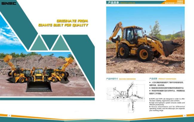 Earth-Moving Machinery Retroescavadeira Wheel Front Loader and Backhoe