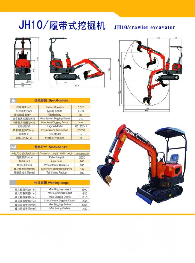 CE EPA Approved 1t 1.5t 2t 3.5t Miniexcavadora Crawler Digger Excavator
