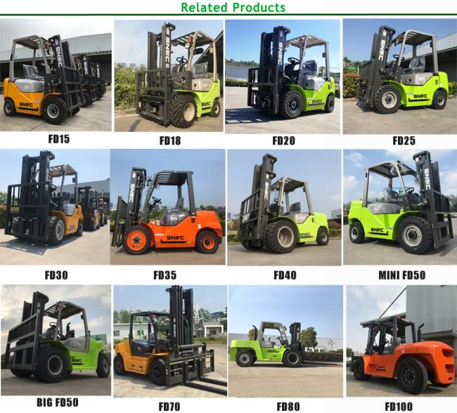 Chinese Snsc Brand 1.5/2/3/3.5/4/5/7/10 Ton Diesel/LPG/Gas/Gasoline Forklift with CE EPA