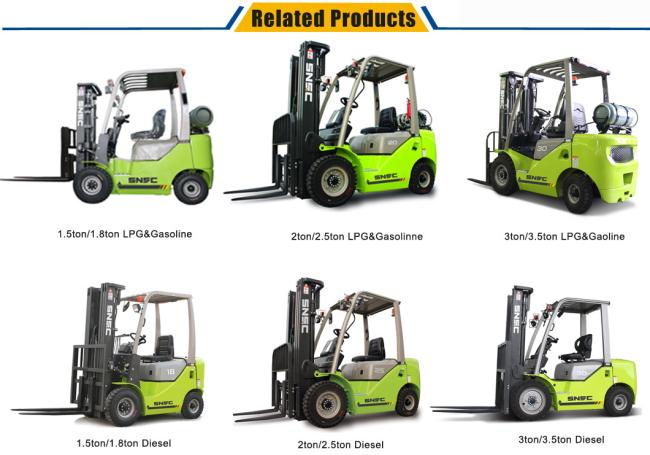 1.5/1.8/2/2.5/3/3.5 Ton LPG Gas Cylinders Gasoline Diesel Forklift
