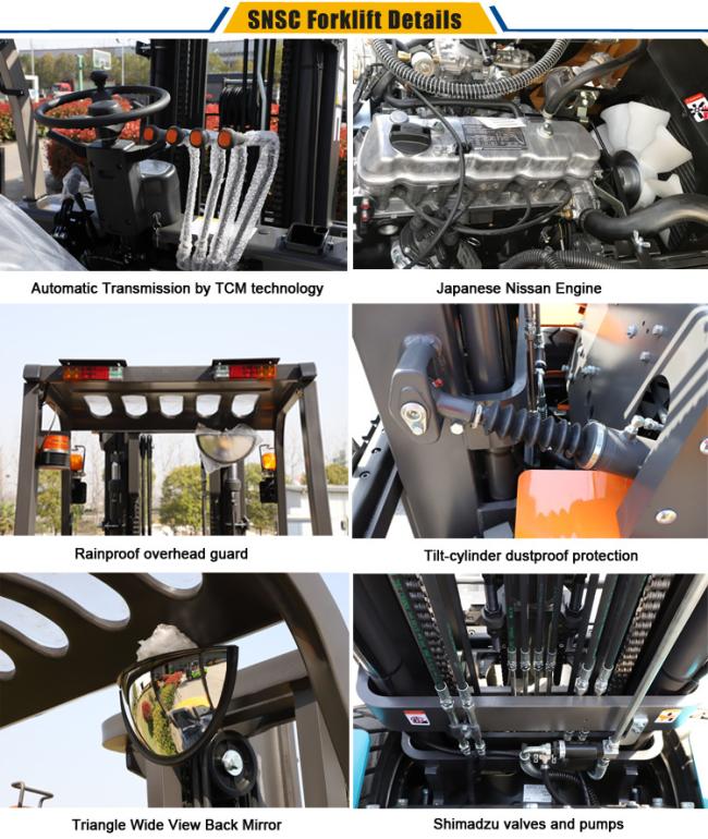 3ton LPG Fork Lifter Gas Propane Forklift with Fork Positioner and Side Shifter