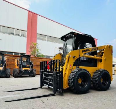 China AC Mini Skidsteer Skid Steer Loader 500kg 850kg 1050kg with Optional 4 in One Bucket for sale