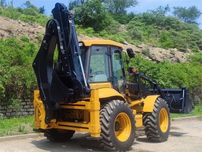 China Aanpassing Shanmon 388 Backhoe Wheel Loader Met Rotary Load And Unload 4 Wheel Loader Te koop