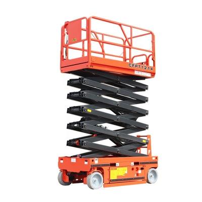 China 6m 8m 10m 12m 14m Volledig zelfopheffend Aerial Scissor Type Electric Platform met ontwerp for sale