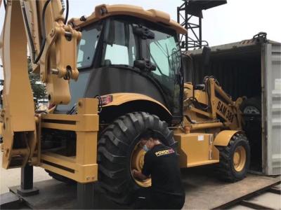China Q235A Shanmon 388 4.8L Yuchai Power Backhoe Four Wheel Loader 7000 Times Transmission Hadraulic Steering for sale