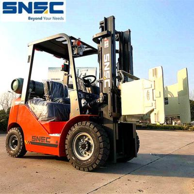 China Configuration Warning Light 2ton Nissan Engine LPG Gasoline Paper Roll Clamp Forklift for sale