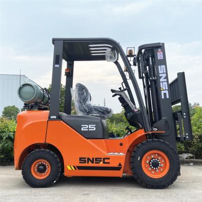 中国 2.5トンのLPGガソリン 二重燃料プロパンガソリンガス フォークリフト 3000-5000mm リフトの高さ Snsc 販売のため