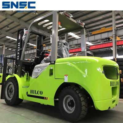 中国 4トンのフォークリフター 360度回転器と自動電気液圧トランスミッションシステム 販売のため