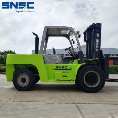 China Adjustable Cab Location 8 Ton Diesel Powered Forklift with Japan Mitsubishi Isuzu Engine for sale