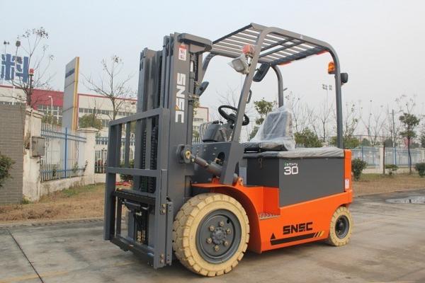 Quality 3.0t Battery Power Forklift with Red/ Yellow/ Green Color Choice and Ghost for sale