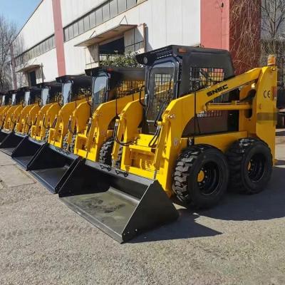 China Mini Skid Steer Loader With Snow Bucket And V-blade For Snow Removal 2640x1720x2140mm for sale