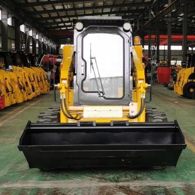 China Mini Skid Steer Loader With Snow Bucket And V-blade For Snow Removal 2640x1720x2140mm for sale