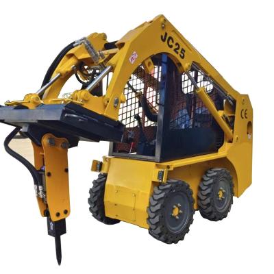 China JC25 Gasoline Skid Steer Loader Multi-function Attachments and 0.2cbm Bucket Capacity for sale