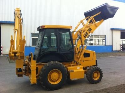China 37KW 388H TW890 4 Rad 580 Farms Kernmotor Getriebe PLC Welt 4WD Baggerlader Mini-Traktor Backhoe zu verkaufen
