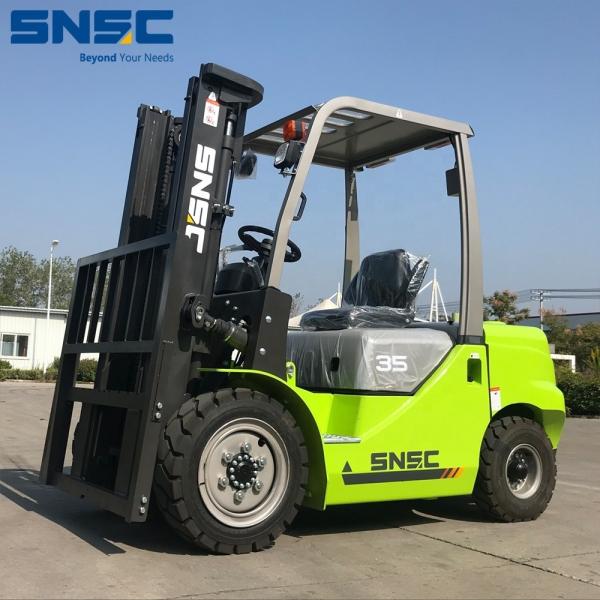 Quality YUNNEI Engine 3.5ton Side Shifter Rough Terrain Forklift For Heavy Duty 0.1 cbm for sale