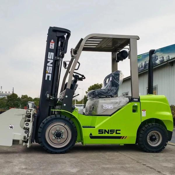 Quality YUNNEI Engine 3.5ton Side Shifter Rough Terrain Forklift For Heavy Duty 0.1 cbm for sale