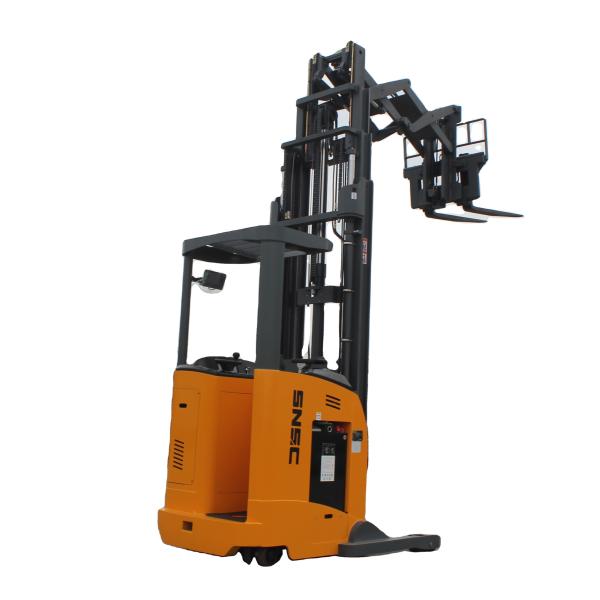 Quality Smooth Material Handling SNSC 1500kg 2000kg Electric Reach Forklift Double for sale