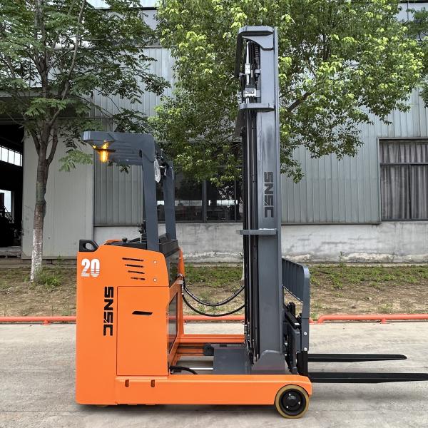 Quality AC Motor Electric Forklift SNSC 2T Electric Reach Truck with Triplex 7.5m Mast for sale