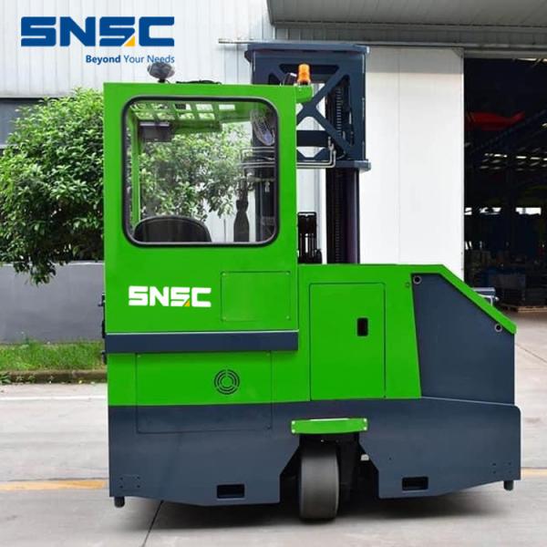 Quality 3Ton 4Ton Electric Multi Directional Forklift With Closed Cabin And USA CURTIS for sale
