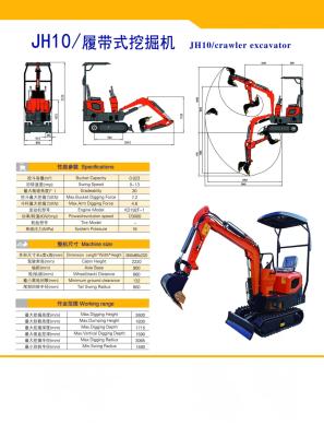 China Mini escavadeira de carga pesada de 1 tonelada com motor Kubota do Japão à venda