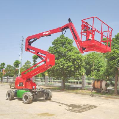 China 6m-22m Hydraulic Trailer Telescopic Articulated Cherry Picker SNSC Spider Towable Boom Lift for sale