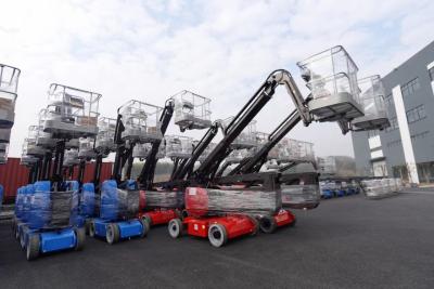 China 6m-22m Hydraulic Trailer Telescopic Articulated Cherry Picker SNSC Spider Towable Boom Lift for sale