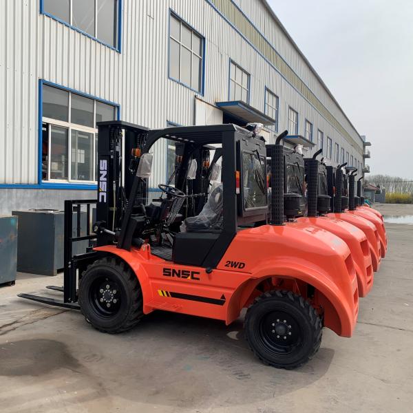 Quality Backhoe Loader FD35 3.5 Ton Rough Terrain Forklift with Japanese Engine and Side for sale