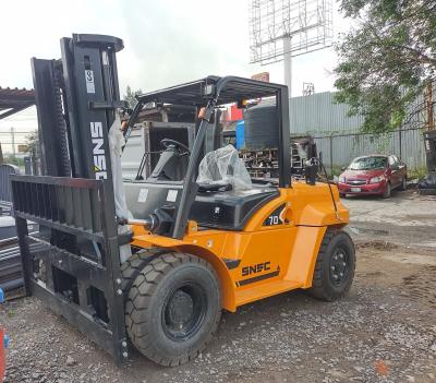 China FG70 15500 LBS Gasmotor Tegenbalans 7000 kg Dubbele brandstof LPG / Benzine vorkheftruck for sale