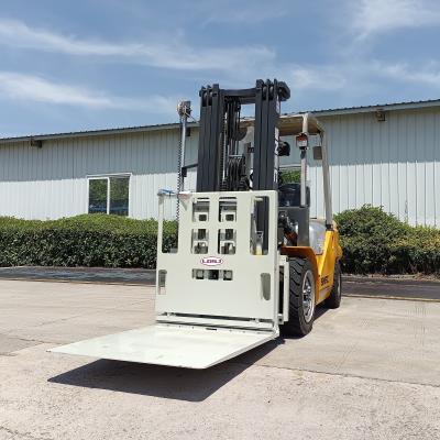 China 6600LBS 7700LBS Dual Pallet Dispenser Diesel aangedreven vorkhef Clamp Push Pull Te koop