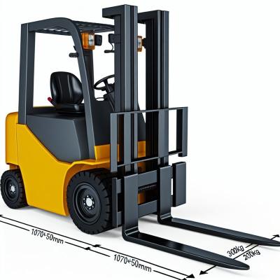 China High Capacity Electric Forklift Fork Size 1070*150*50mm Rated Loading Capacity 3000Kg for Heavy Duty Material Handling for sale