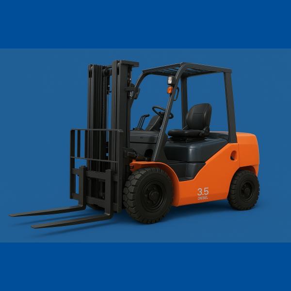 Quality 3.5t Diesel Forklift with 20% Gradeability 2060mm Turning Radius and 3-way Wider for sale