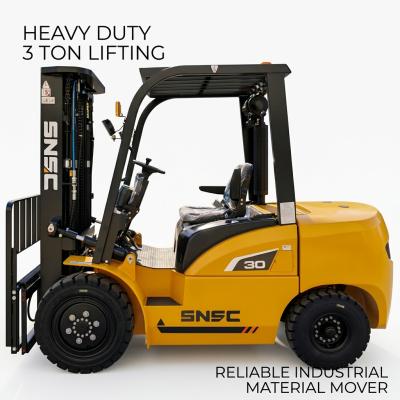 China 3 Ton Diesel Forklift With Powerful Engine And High Stability for sale