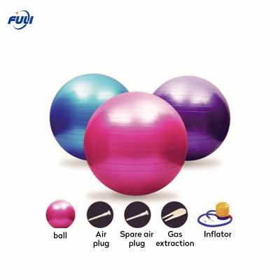 Cina Scoppio del PVC della pompa di aria di forma fisica della palestra anti di yoga della palla liscia dell'equilibrio nessuno slittamento 20CM 65CM in vendita