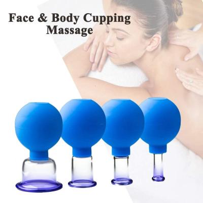China Nuovo silicone di arrivo che foggia a coppa foggiare a coppa foggiante a coppa di aspirazione di massaggio di fronte del corpo di Hijama di forma doppia for sale