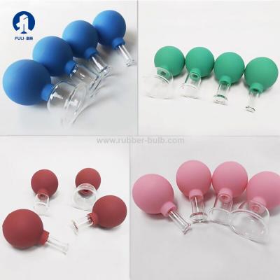 Cina Insieme foggiante a coppa facciale di terapia del silicone rosa 4pcs, tazza Kit Silicone Anti Cellulite Cup di massaggio di vuoto del fronte dell'occhio in vendita