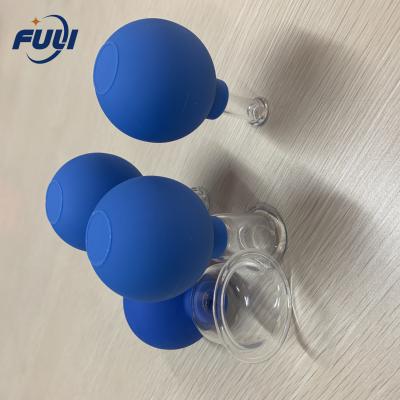 Cina 4 pezzi del silicone facciale di vuoto che foggia a coppa senza silicone di aspirazione di vuoto delle celluliti del massaggiatore del fuoco in vendita