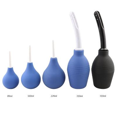 China Silicone Balloon Syringe Irrigator Anal Plug Hygiene Vaginal Douche Enema Bulb for sale