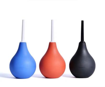 China Silicone Balloon Syringe Irrigator Anal Plug Hygiene Vaginal Douche Enema Bulb for sale