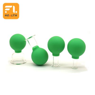 China Professional Glass Face Cupping Set PVC Vacuum Suction Massage Cupping Cups for sale